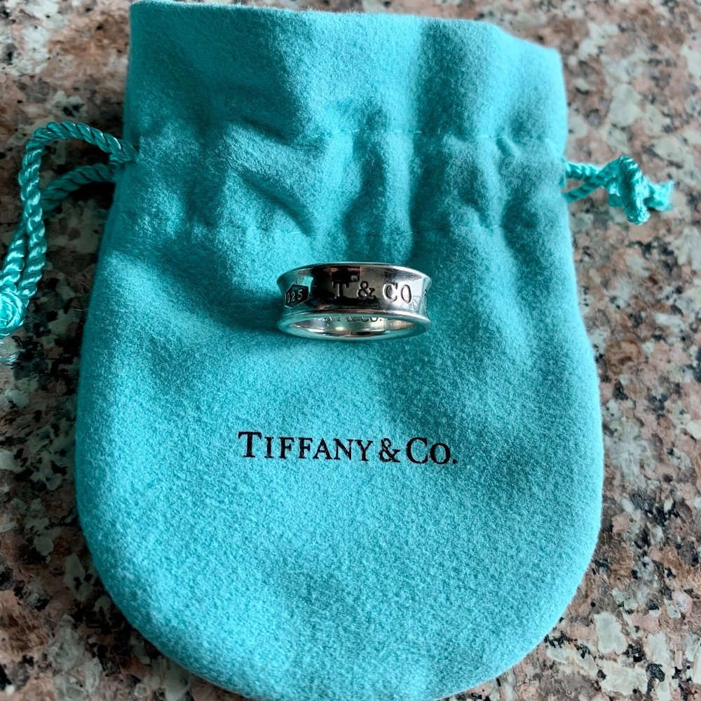 Tiffany & Co. 1837 Sterling Silver Logo Ring - Gem